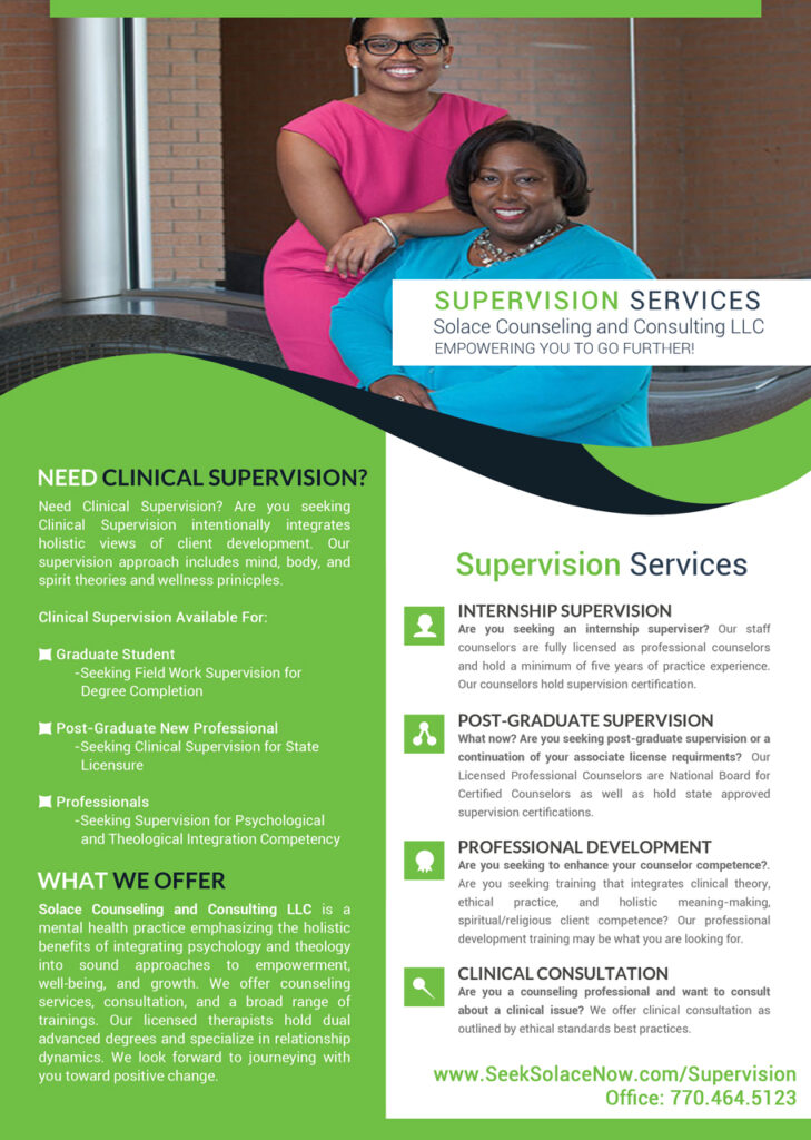 Clinical Supervision - Solace Counseling and Consulting LLC